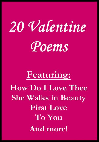 20 Valentine Poems by Famous Poets | eBook | Barnes & Noble®