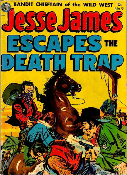 Jesse James Escapes the Death Trap Comic Book Issue No. 9 by Avon ...