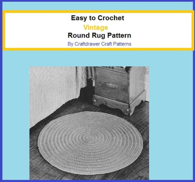 Easy to Crochet Vintage Round Rug Crochet Pattern by Bookdrawer | eBook ...
