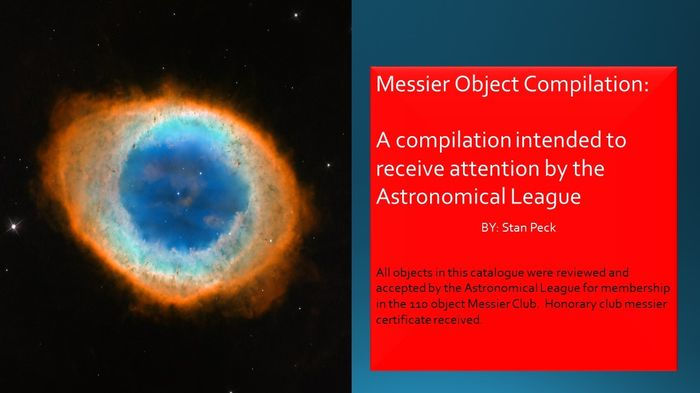 Catalogue of Messier Objects - An Observation Journal by stan peck ...