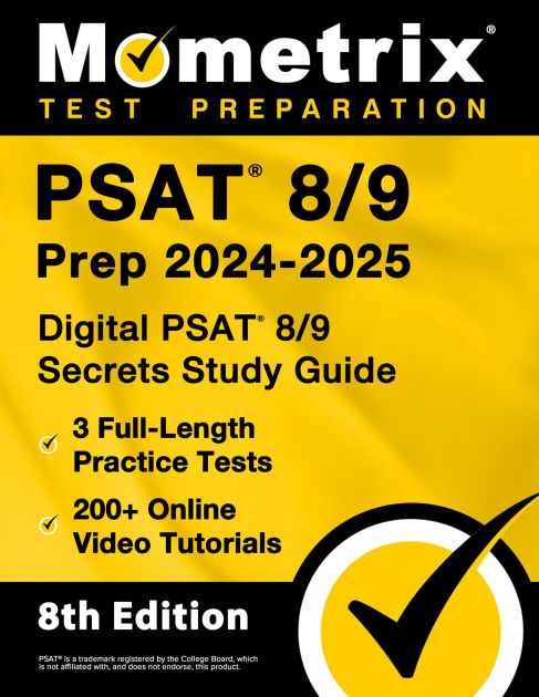 PSAT 8/9 Prep 2024-2025 - 3 Full-Length Practice Tests, 200+ Online ...