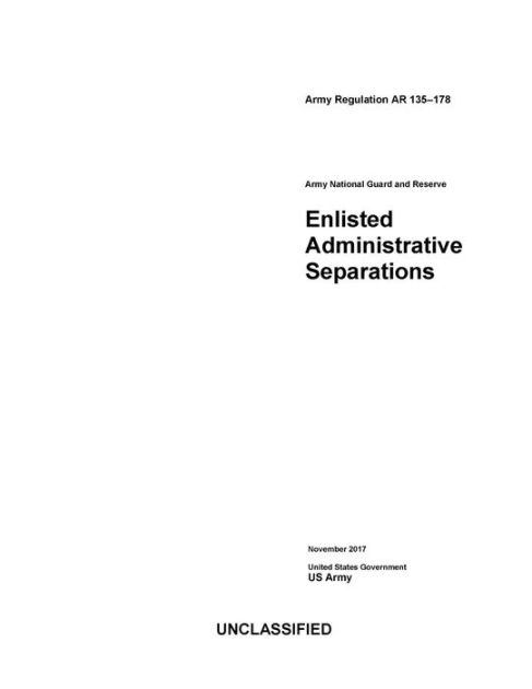 Army Regulation AR 135-178 Army National Guard and Reserve Enlisted ...
