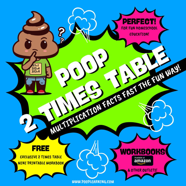 Poop 2 Times Table - Learn Multiplication Facts Fast the Fun Way: Easy ...
