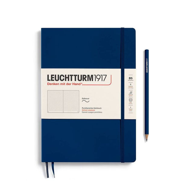 Leuchtturm1917 Navy Softcover Composition Dotted Journal by Lighthouse ...