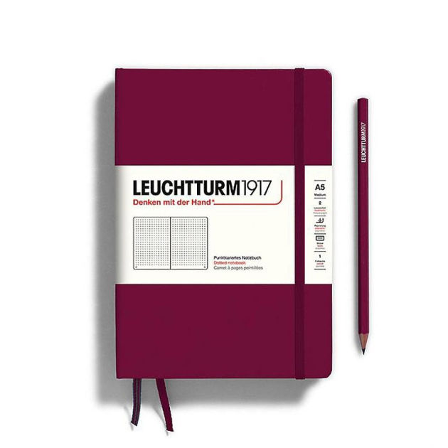 Leuchtturm1917 Port Red Medium Dotted Journal by Lighthouse ...