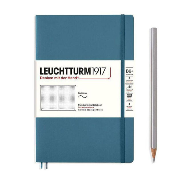 LEUCHTTURM Stone Blue Softcover Dotted Notebook by Leuchtturm1917 ...