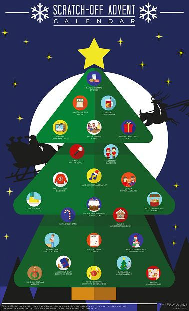 Scratchvent Christmas Advent Calendar - Bucket List by Gift Republic ...