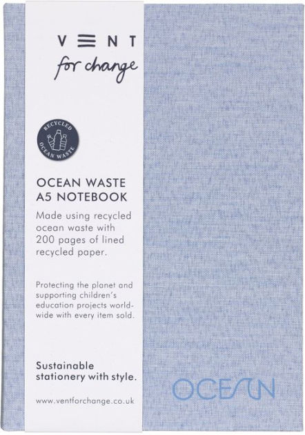 Ocean Blue Recycled A5 Notebook by VENT for Change | Barnes & Noble®