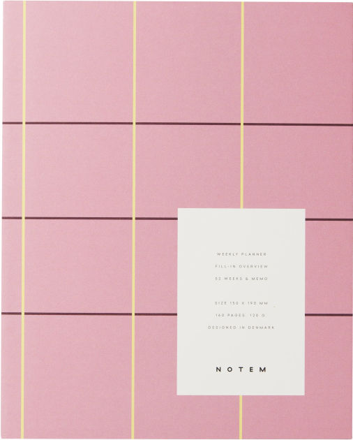 UMA Flat Lay Weekly Undated Planner in Rose Check by NOTEM | Barnes ...