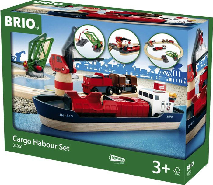 Brio World Wooden Railway Train Set - Cargo Harbour Set by BRIO ...