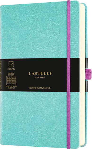 Aquarela Collection Jade Green Squared Medium Notebook by CASTELLI ...