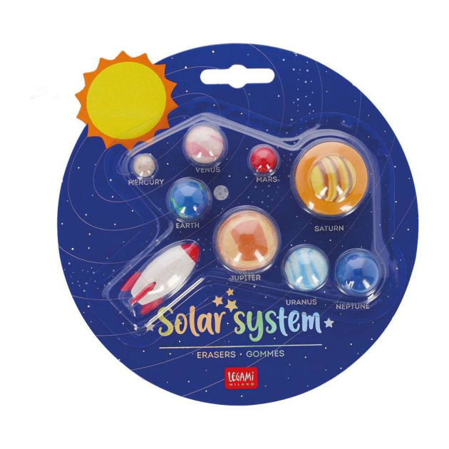 Legami Set Of 9 Erasers - Solar System - Space by Legami | Barnes & Noble®