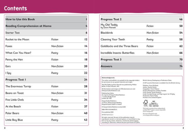 Collins Year 1 Reading Comprehension Targeted Practice Workbook: Ideal ...