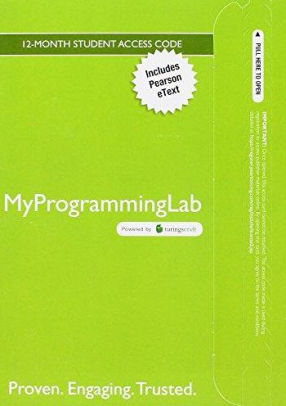 MyLab Programming with Pearson eText -- Access Code Card -- for Problem ...