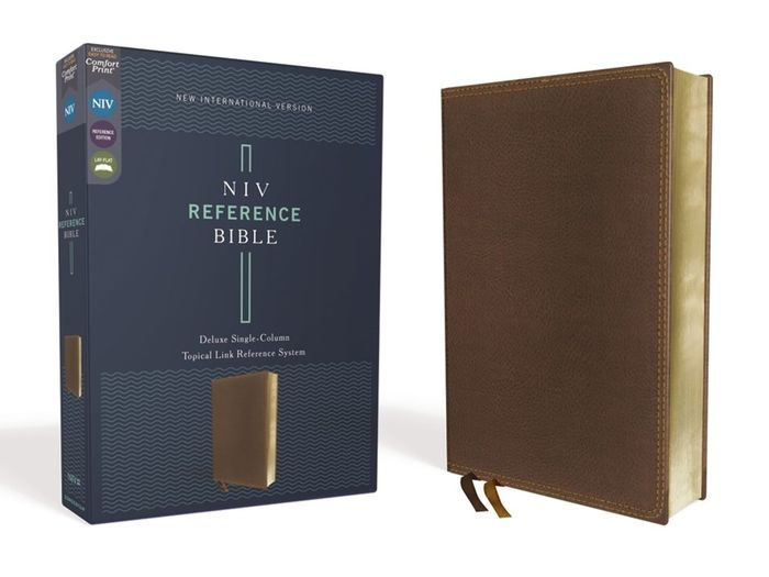 NIV, Reference Bible, Deluxe Single-Column (A Bible with 100,000 Cross ...