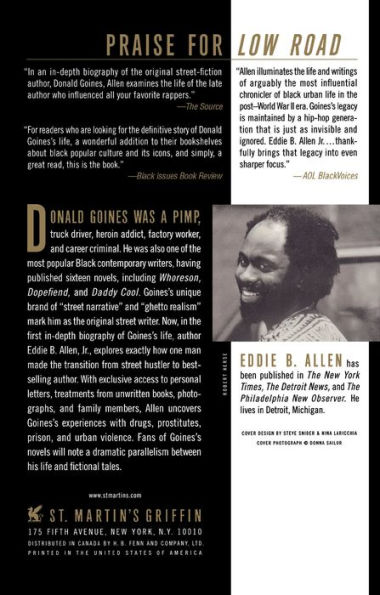 Low Road: The Life and Legacy of Donald Goines by Eddie B. Allen Jr ...