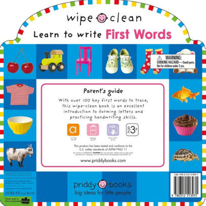 Wipe Clean: First Words by Roger Priddy, Board Book | Barnes & Noble®