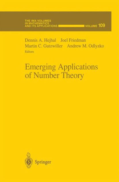 Emerging Applications of Number Theory by Dennis A. Hejhal, Hardcover ...