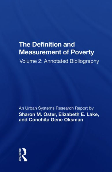 The Definition and Measurement of Poverty: Volume 2: Annotated ...