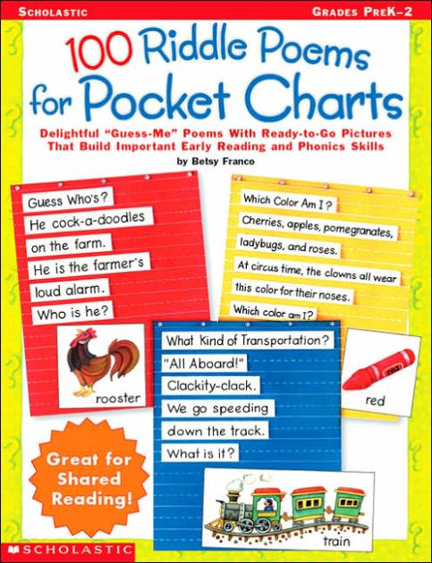 100 Riddle Poems for Pocket Charts: Grades Prek-2 by Betsy Franco ...