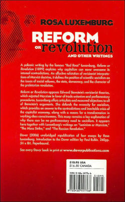 Reform or Revolution and Other Writings by Rosa Luxemburg, Paperback ...