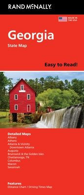 Georgia Easy to Read State Map by Rand McNally, Other Format | Barnes ...