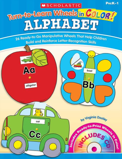 Turn-to-Learn Wheels in Color: Alphabet: 26 Ready-to-Go Manipulative ...