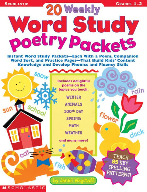20 Weekly Word Study Poetry Packets: Instant Word Study Packets--Each ...