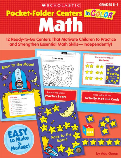Pocket Folder Centers in Color: Math Grades K-1: 12 Ready-to-Go Centers ...