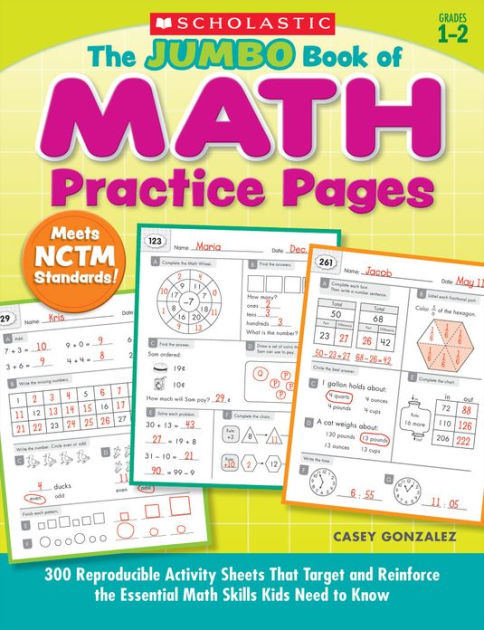 The Jumbo Book of Math Practice Pages: 300 Reproducible Activity Sheets ...
