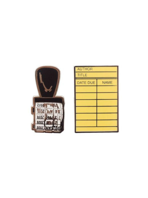 Library Card and Stamp Enamel Pin Set by Out of Print, Other Format ...