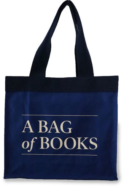 A Bag of Books Tote, 100% Cotton Blue Canvas by re-wrap | Barnes & Noble®
