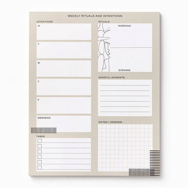 Jeremiah Brent Weekly Rituals Organizational Pad by Jeremiah Brent ...