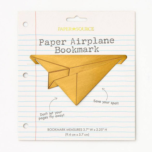 Paper Airplane Brass Bookmark by Form Pac | Barnes & Noble®