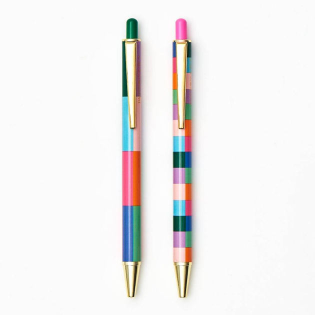 PS Collection Colorful Geometric Ballpoint Pen S/2 by Paper Source ...