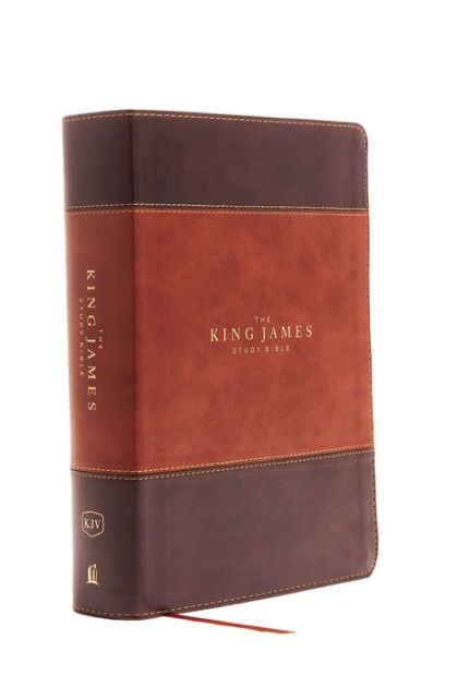 KJV, The King James Study Bible, Leathersoft, Brown, Thumb Indexed, Red ...
