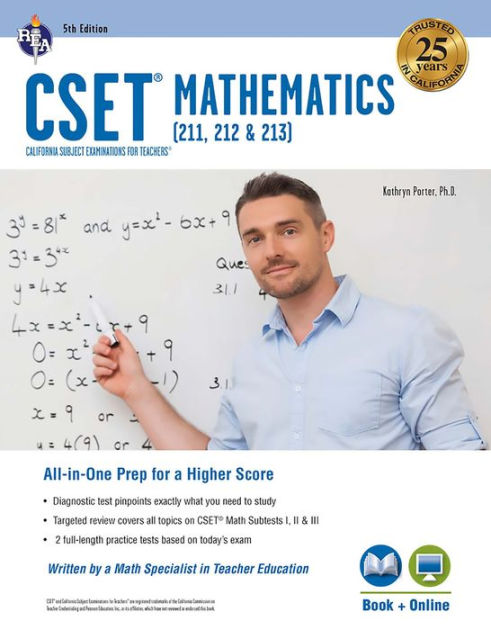 CSET Mathematics Book + Online by Kathryn Porter PhD, Paperback ...
