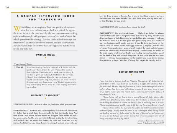 The Oral History Workshop: Collect and Celebrate the Life Stories of ...