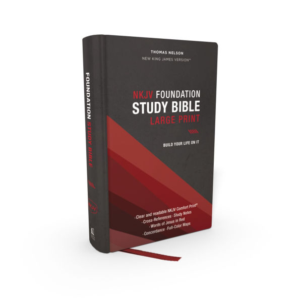 NKJV, Foundation Study Bible, Large Print, Hardcover, Red Letter, Comfort Print: Holy Bible, New ...
