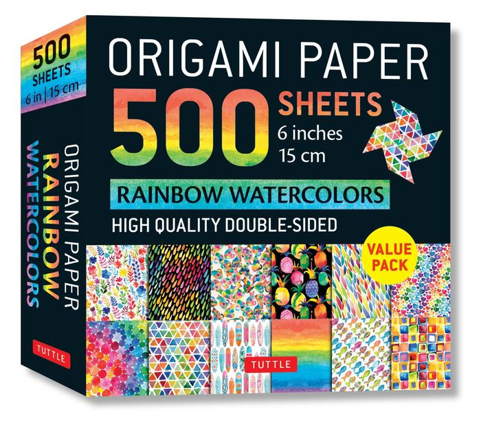 Origami Paper 500 sheets Rainbow Watercolors 6" (15 cm): Tuttle Origami ...