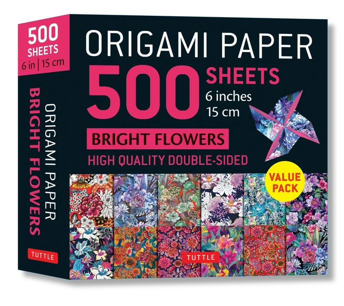 Origami Paper 500 sheets Bright Flowers 6" (15 cm): Double-Sided ...