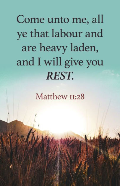 Funeral Bulletin: Come Unto Me (Package of 100): Matthew 11:28 (KJV) by ...