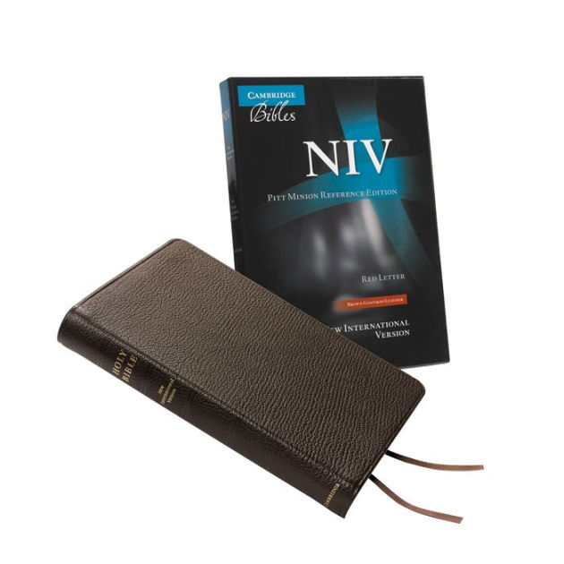 NIV Pitt Minion Reference Bible, Brown Goatskin Leather, Red-letter ...