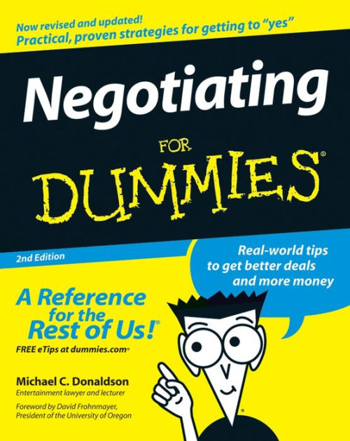 Negotiating For Dummies by Michael C. Donaldson, Paperback | Barnes ...
