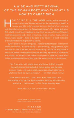 Horace and Me: Life Lessons from an Ancient Poet by Harry Eyres ...