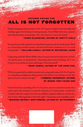 All Is Not Forgotten: A Novel by Wendy Walker, Hardcover | Barnes & Noble®
