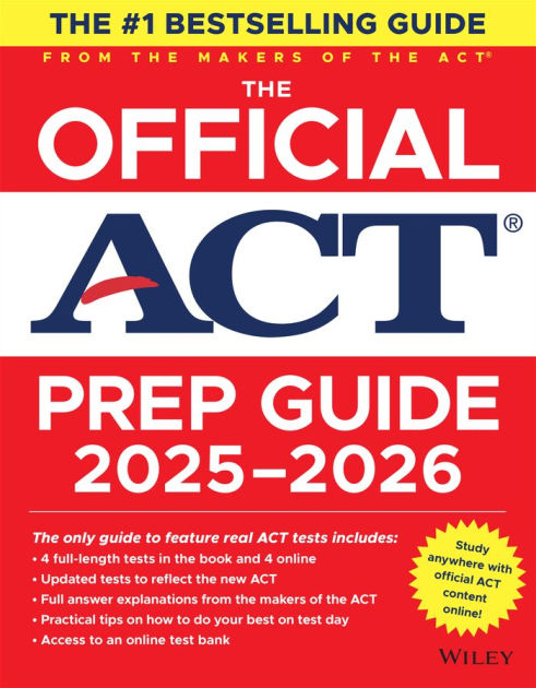 The Official ACT Prep Guide 2025-2026: Book + Online Course by ACT ...