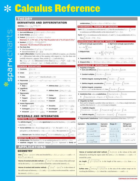 Calculus Reference SparkCharts by SparkNotes | Barnes & Noble®