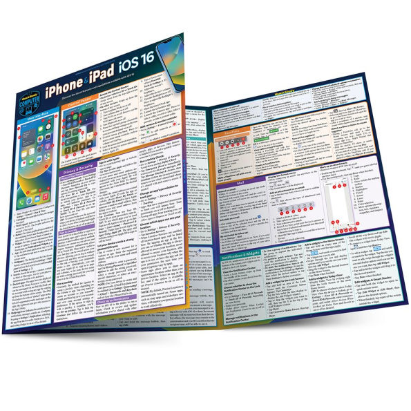 iPhone & iPad iOS 16: a QuickStudy Laminated Reference Guide by Jennifer Kepler, Other Format ...