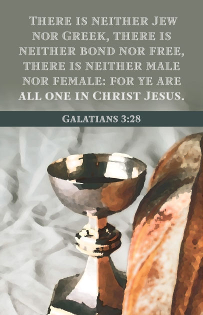 Communion Bulletin: There Is (Package of 100): Galatians 3:28 (KJV) by ...